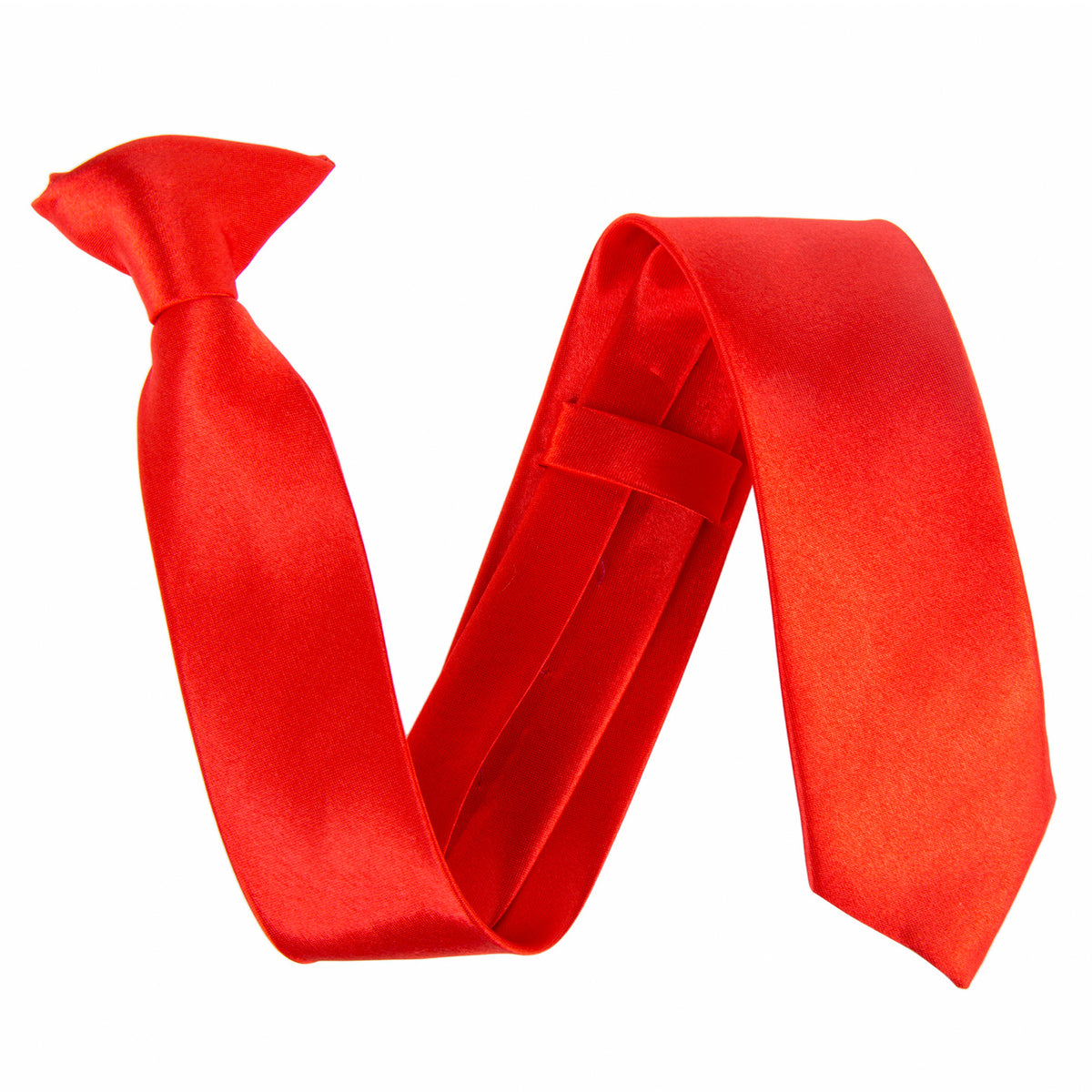 Slim / Skinny 2" Clip On Safety Tie - Red – The Tie Company